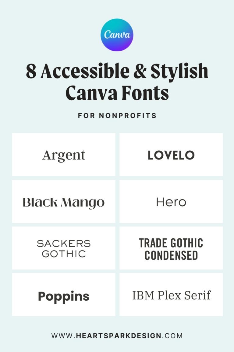 Canva Fonts: Accessible and Stylish Choices for Nonprofits